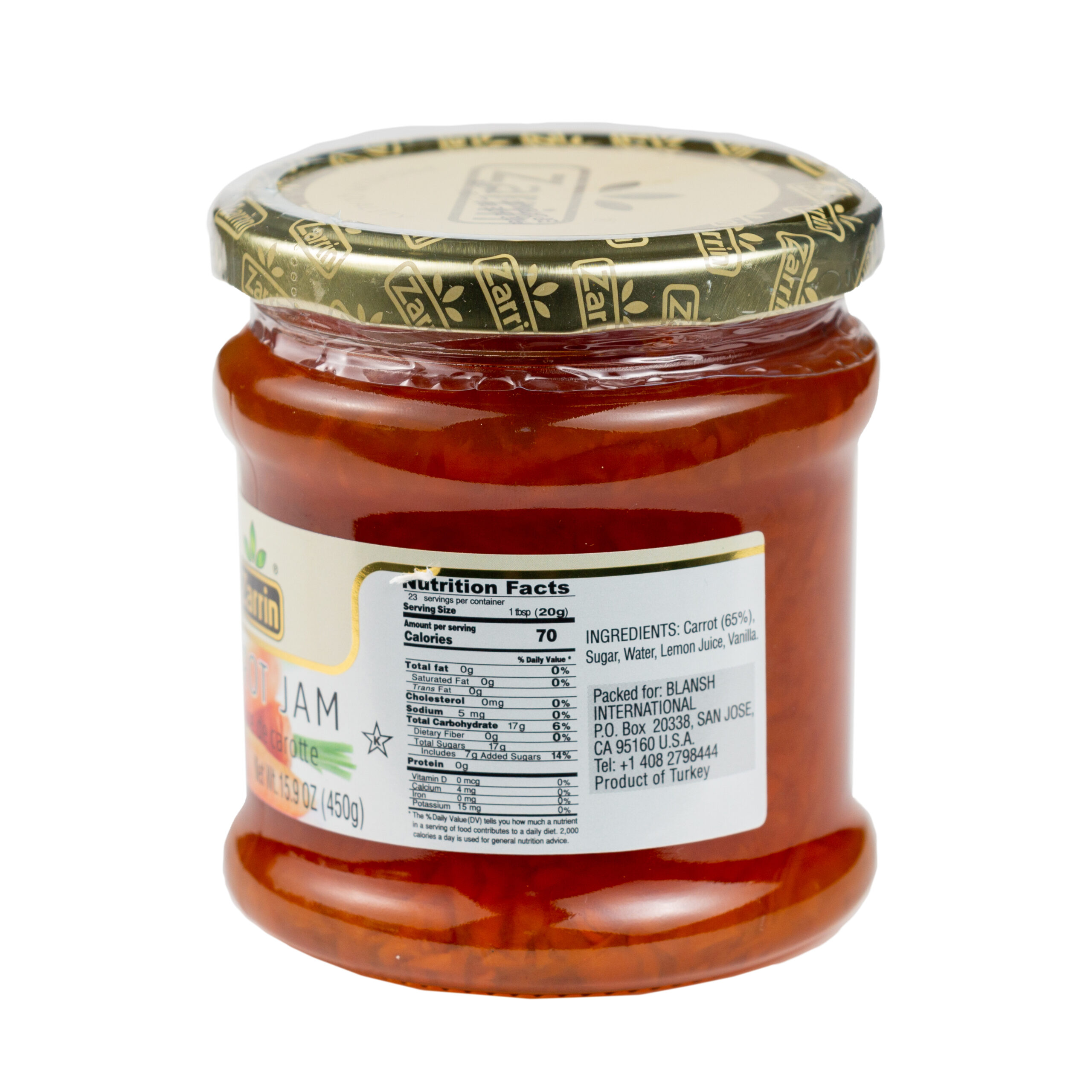 Zarin carrot jam – Balout Supermarket